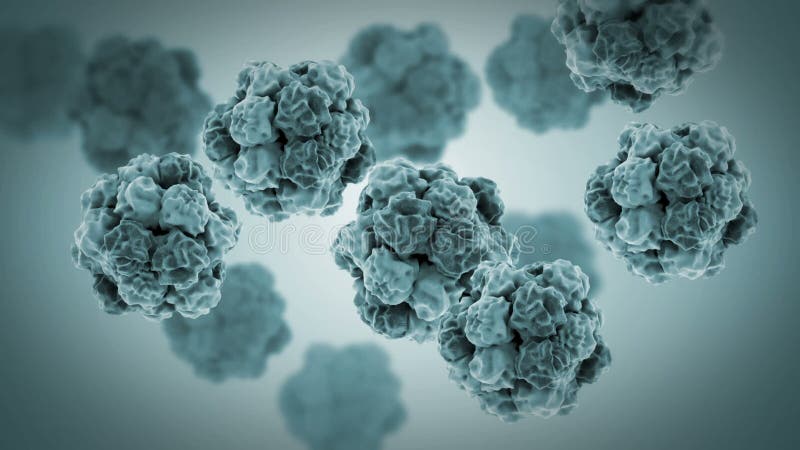 Biomedical Visualization of the Norovirus with Red Blood Cells Stock ...