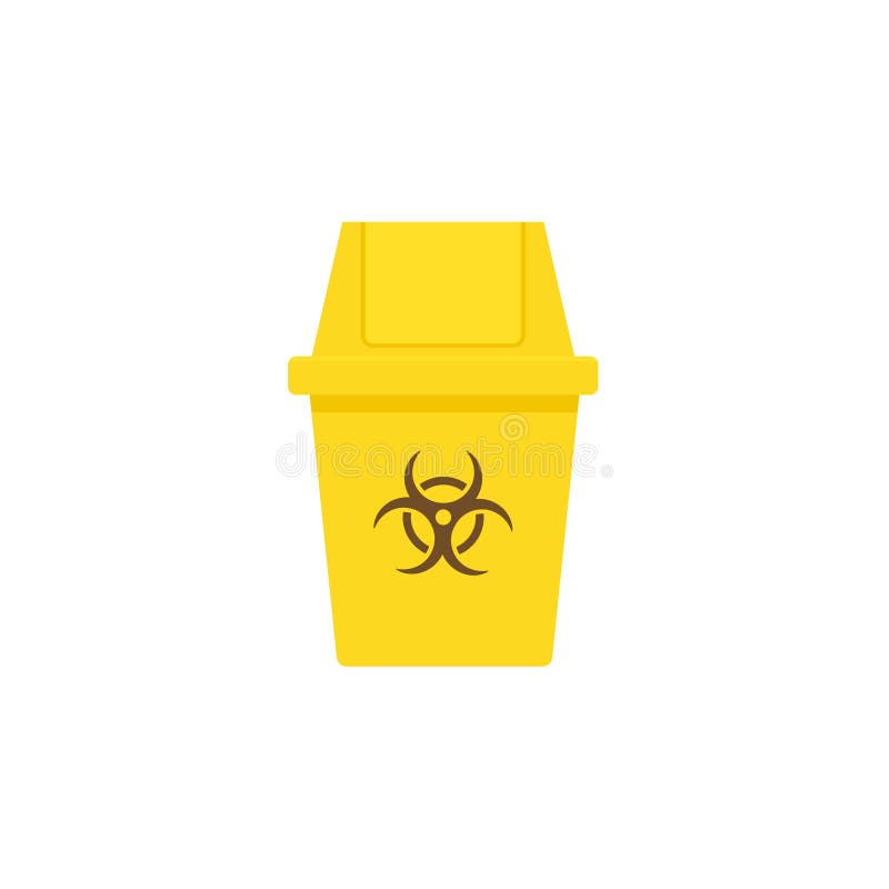 Biomedical Waste Bin Glyph Icon Set. Clipart Image Stock Vector ...