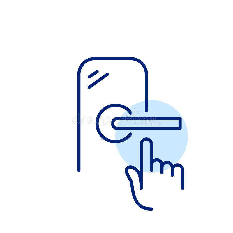 Biometric Access Smart Lock. Pixel Perfect, Editable Stroke Stock ...