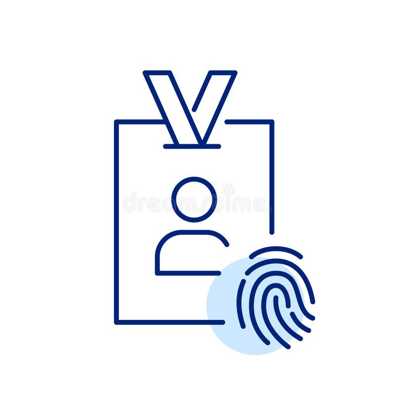 Biometric Approval Personal Access Id Card. Pixel Perfect, Editable ...