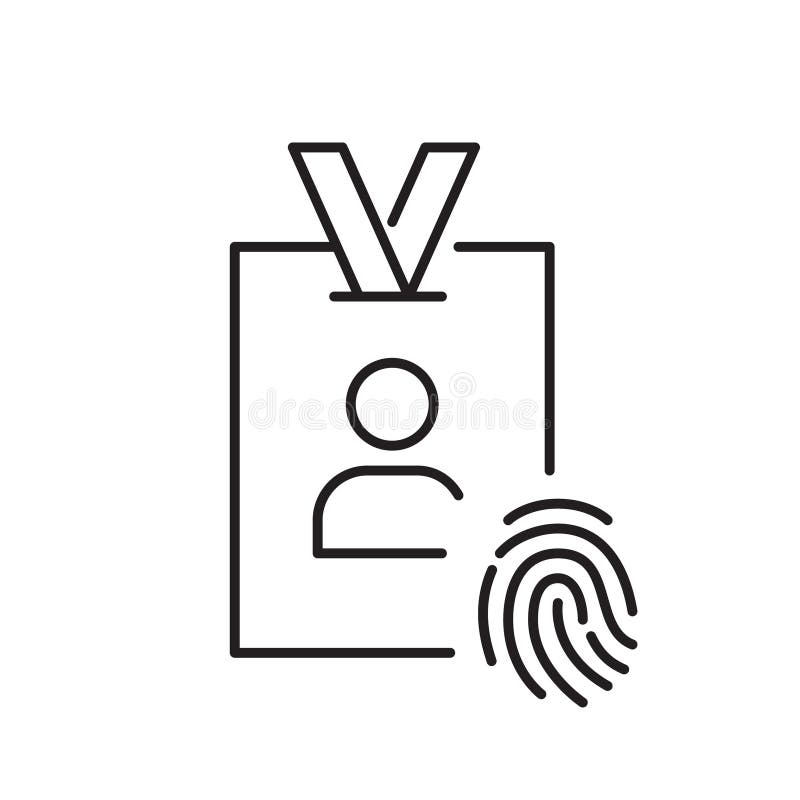 Biometric Approval Personal Access Id Card. Pixel Perfect Icon Stock ...