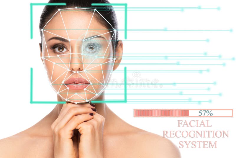Biometric Authentication Concept. Facial Recognition System of ... Biometric Authentication Concept. Facial Recognition System of ...
