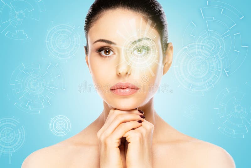 Biometric Authentication Concept. Facial Recognition System of ... Biometric Authentication Concept. Facial Recognition System of ...