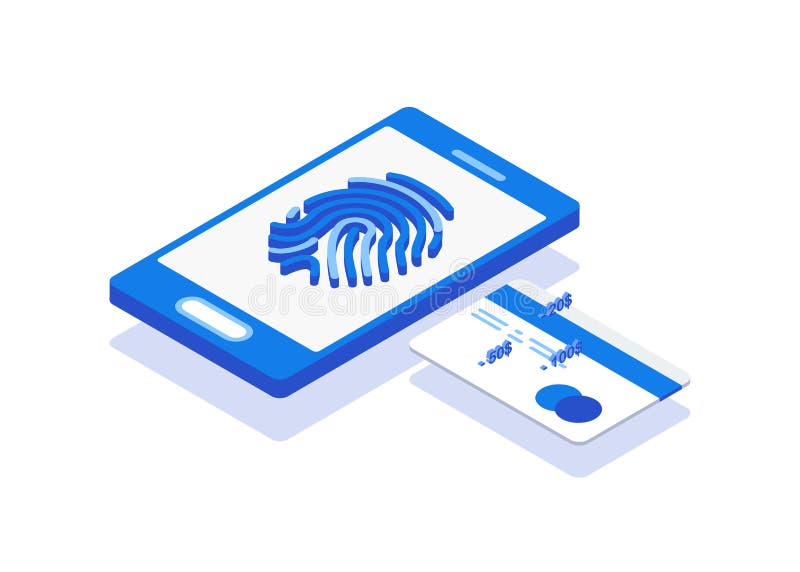 Biometric Authentication Methods Isometric Flowchart Stock Vector