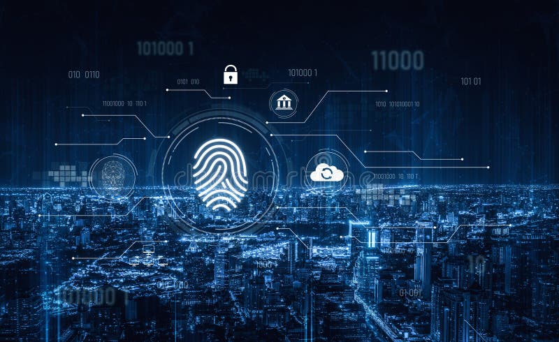 Biometric Authentication and Cybersecurity System Vouch Stock Image - Image of secure, security ...