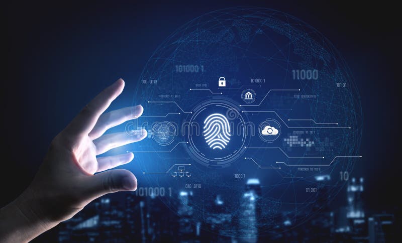 Biometric Authentication and Cybersecurity System Vouch Stock Photo - Image of biometric ...