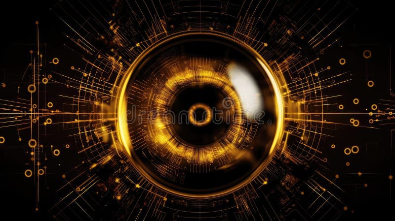 Biometric Authentication Eye Scanning Big Data Cybersecurity Conceptual ...