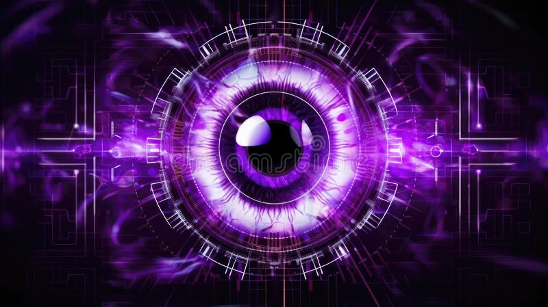 Biometric Authentication Eye Scanning Big Data Cybersecurity Conceptual ...