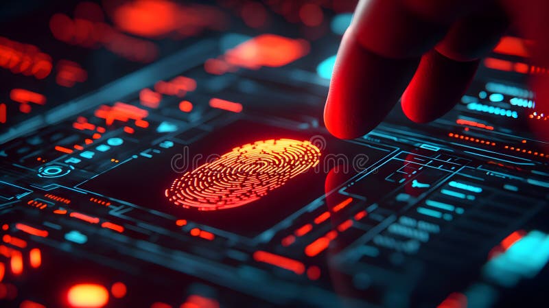 Biometric Authentication Fingerprint Scan Digital Interface Circuitry ...