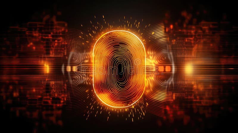 Biometric Authentication Fingerprint Scanning Cybersecurity Conceptual ...