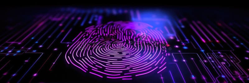 Biometric Authentication Fingerprint Scanning Cybersecurity Conceptual ...