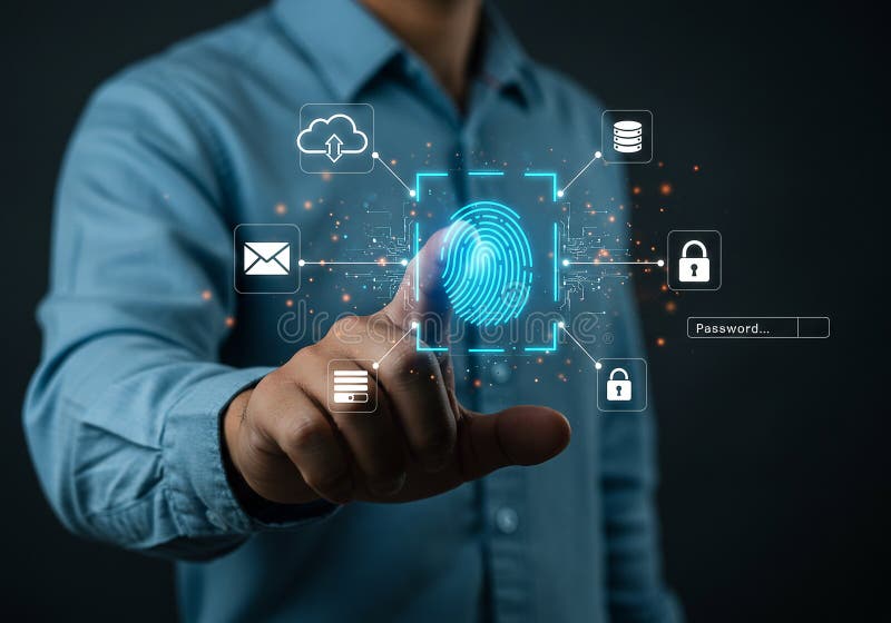 Biometric Authentication Fingerprint Stock Illustrations – 11,453 Biometric Authentication ...