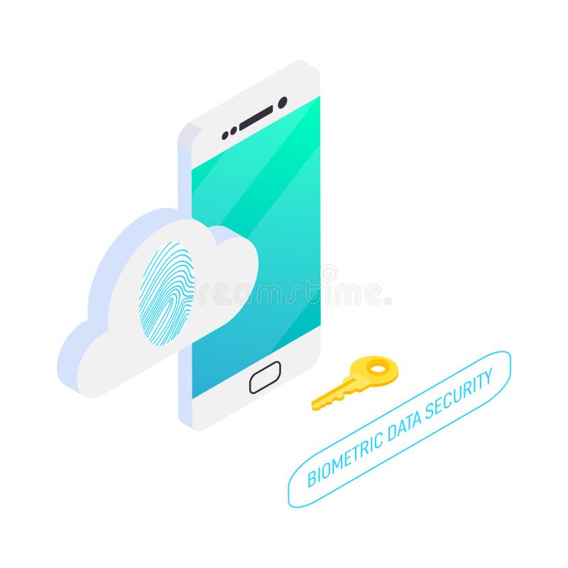 Biometric Authentication Icon Stock Vector - Illustration of smart ...