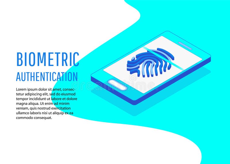 Biometric Authentication Methods Isometric Flowchart Stock Vector Illustration Of Smartphone
