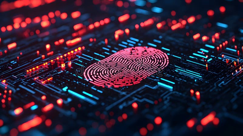 Biometric Authentication Security, Futuristic Fingerprint Scan ...