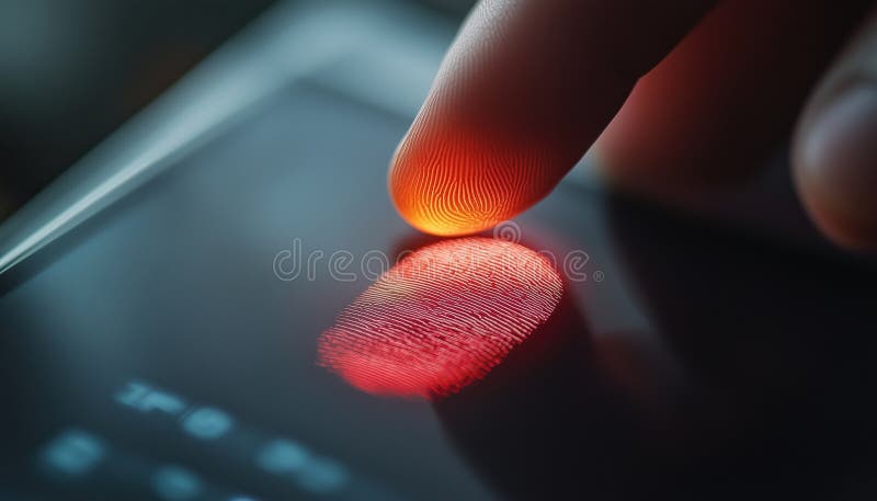 Biometric Authentication Technology Stock Image Image Of Yellow