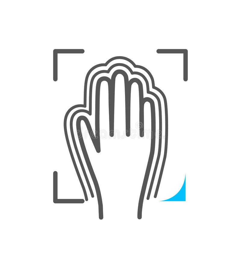 Biometric Authorization Colorful Icon Stock Vector - Illustration of ...