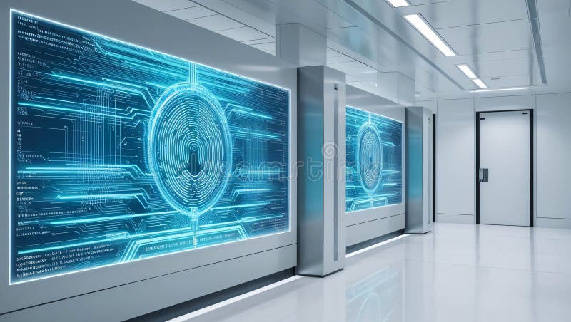 Biometric Data Analysis, Hologram Display, High Security Facility ...