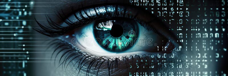 Biometric Data Encryption for Protected Information Stock Illustration ...