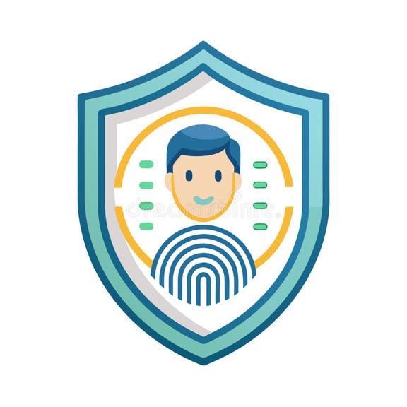 Biometric Data Protection: Person with Fingerprint in a Shield ...