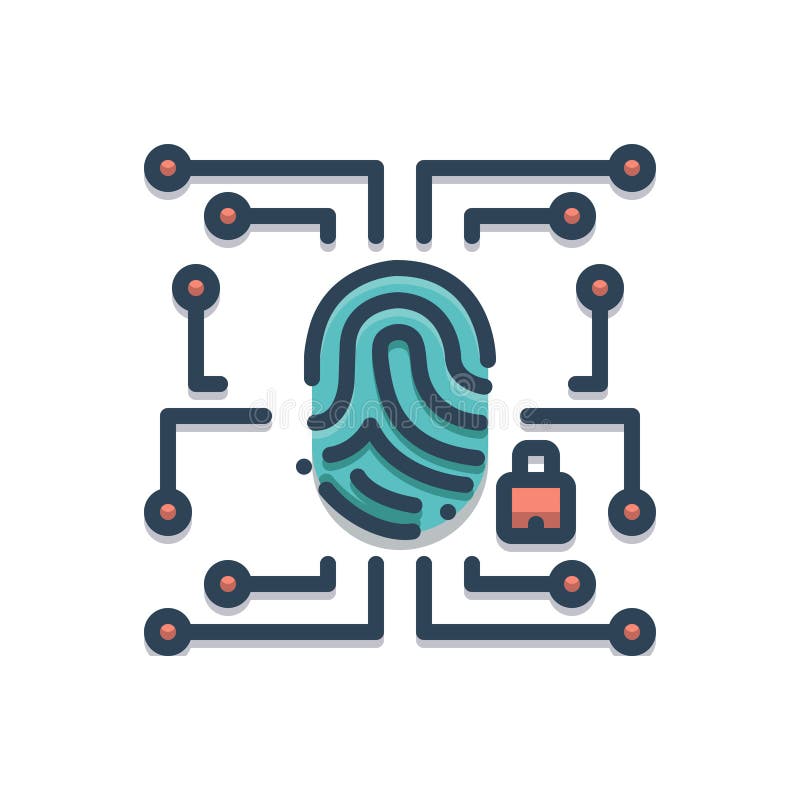 Security Authorization Line Icon Set, Identification Scanner Symbols ...