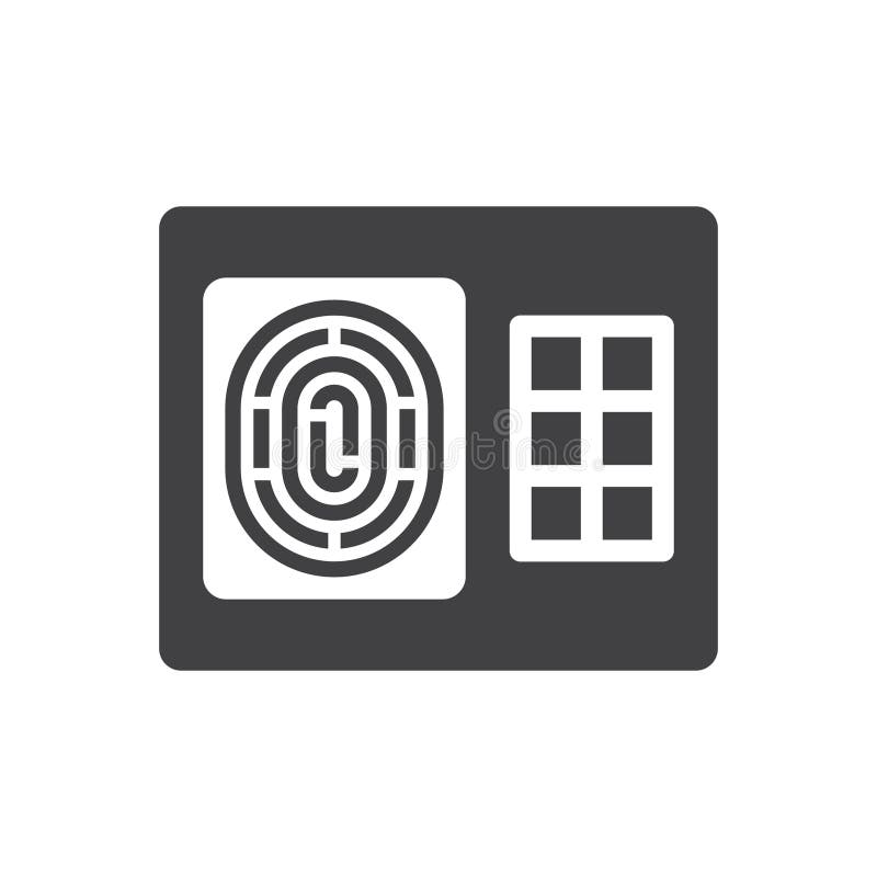 Biometric device icon stock illustration. Illustration of print - 393466967