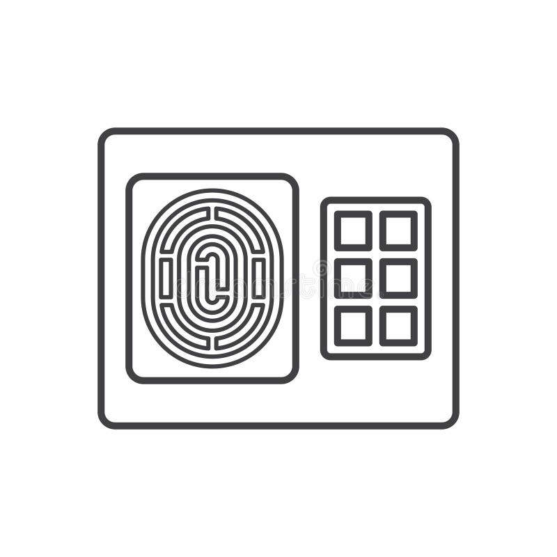Biometric device icon stock illustration. Illustration of identity ...