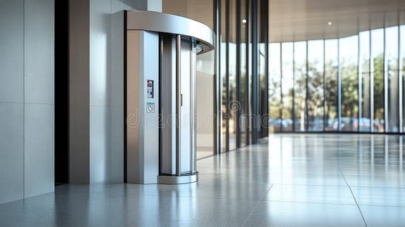 Biometric Door Access Control Stock Illustration - Illustration of ...