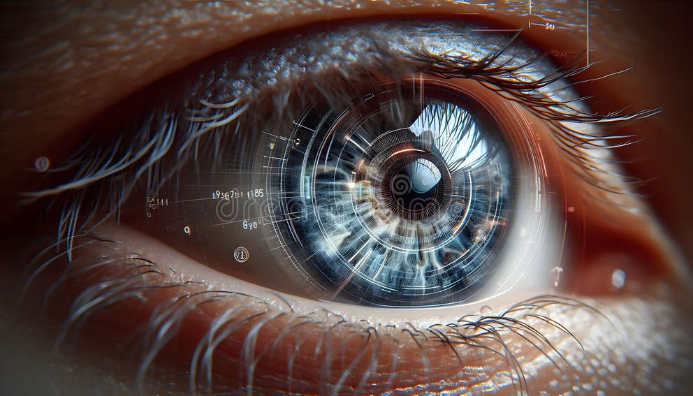 Biometric Eye Scan with Digital Interface Stock Photo - Image of ...