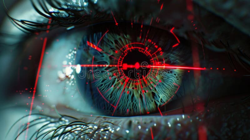 Biometric Eye Scan for Secure Digital Identity Stock Photo - Image of ...
