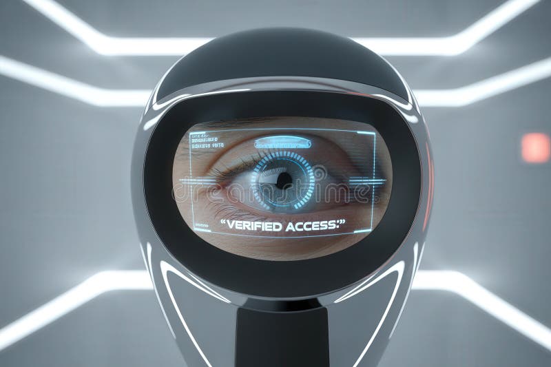 Biometric Eye Scan for Verified Access Stock Illustration ...
