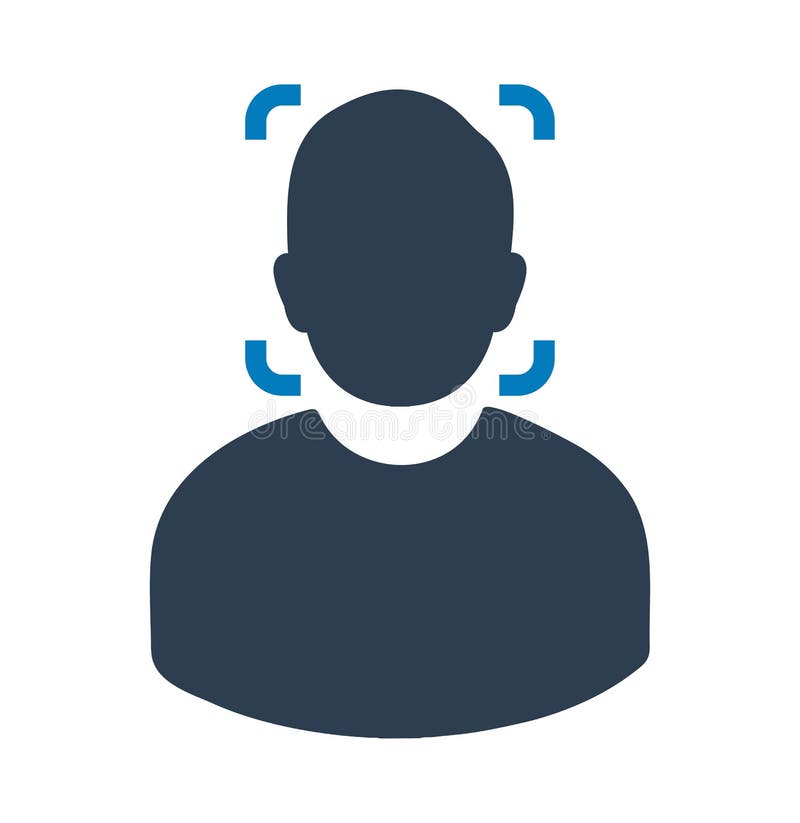 Face Recognition Icon Set. stock vector. Illustration of sign - 157851360