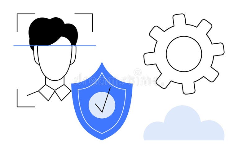 Shield Face Recognition Icon Stock Illustrations – 3,012 Shield Face ...