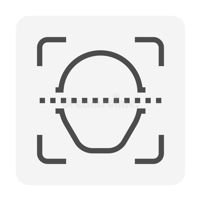 Biometric Facial Recognition System Vector Icon Design, 48X48 Pixel ...