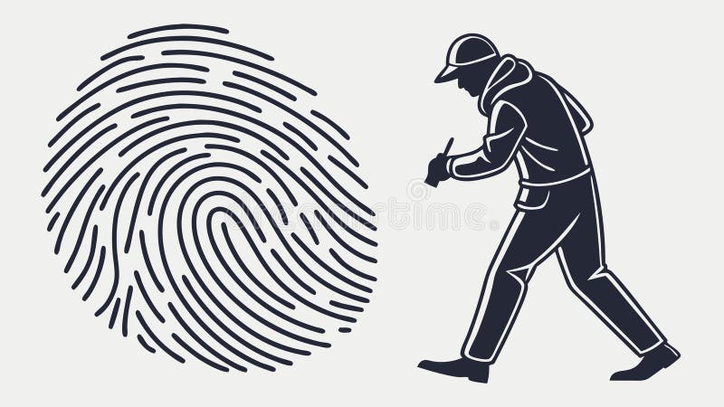 Biometric Fingerprint Access Authentication, Vector Design Generative AI Stock Vector ...