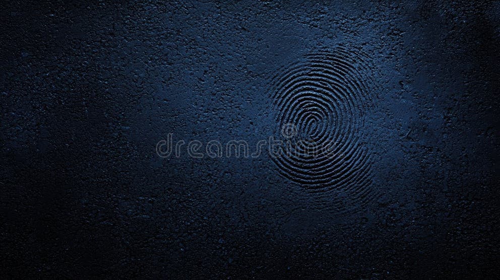 Biometric Fingerprint on Black Background, Security, Identity, and Access Control Stock ...
