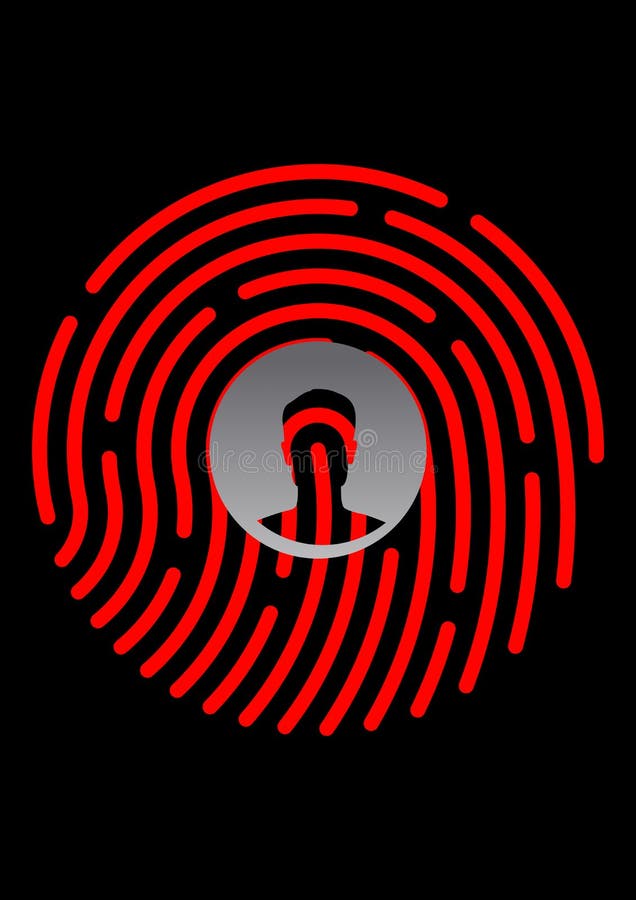 Biometric Fingerprint for Identification of a Person Stock Illustration ... Biometric Fingerprint for Identification of a Person Stock Illustration ...