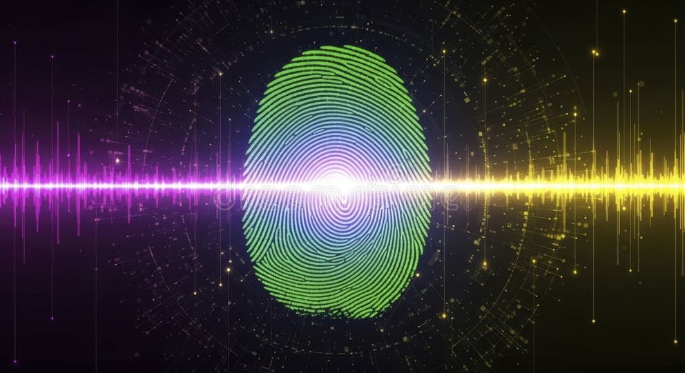 Biometric Fingerprint Scan with Digital Sound Waves and Data ...