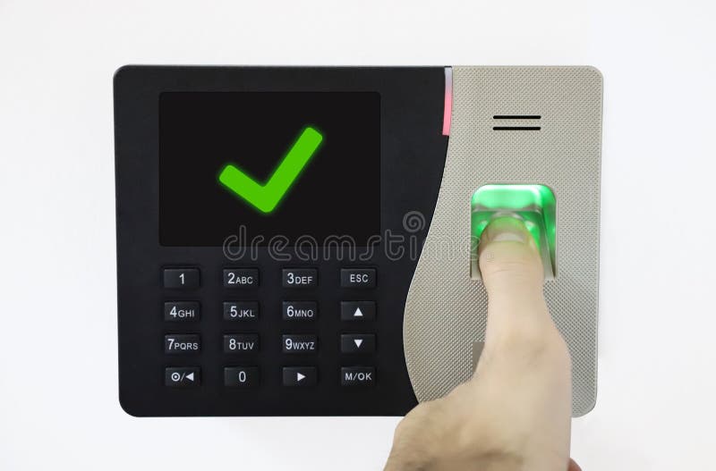 Biometric Fingerprint Scanner. Thumb on Fingerprint. Access Control ...