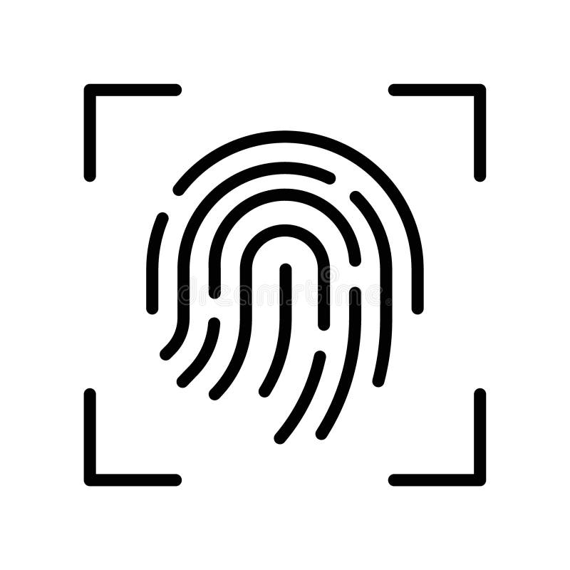 Biometric Icon Design in Filled and Outlined Style Stock Vector ...