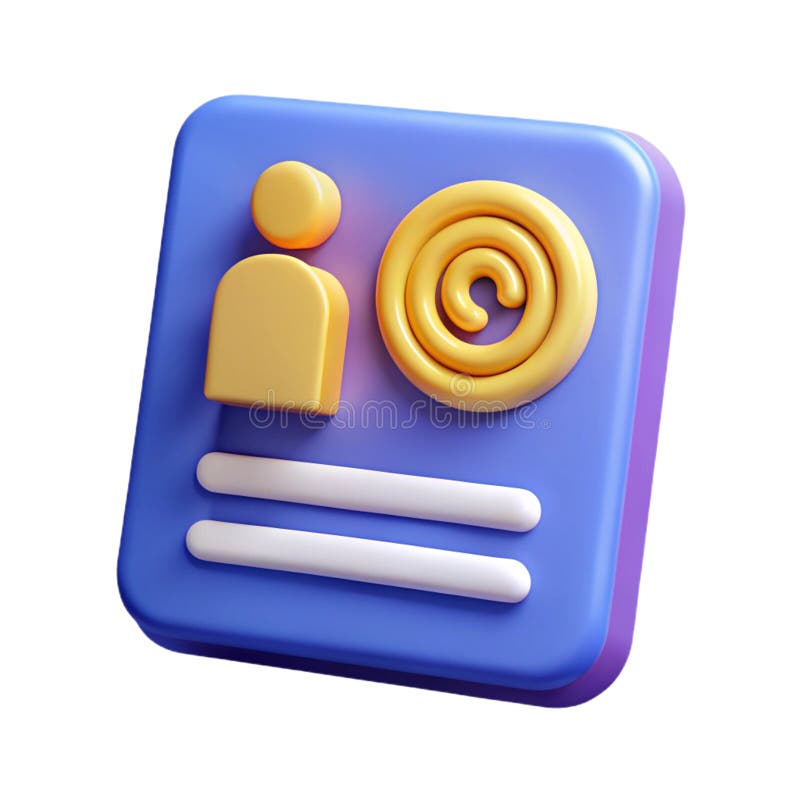 Biometric ID 3D Icon stock illustration. Illustration of stylish ...