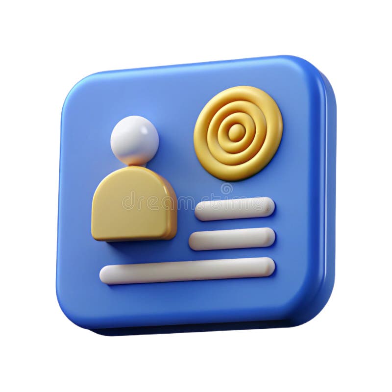 Biometric ID 3D Icon stock illustration. Illustration of stylish ...