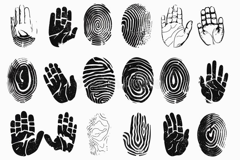 Biometric ID Finger Protection Isolated Stock Vector - Illustration of ...