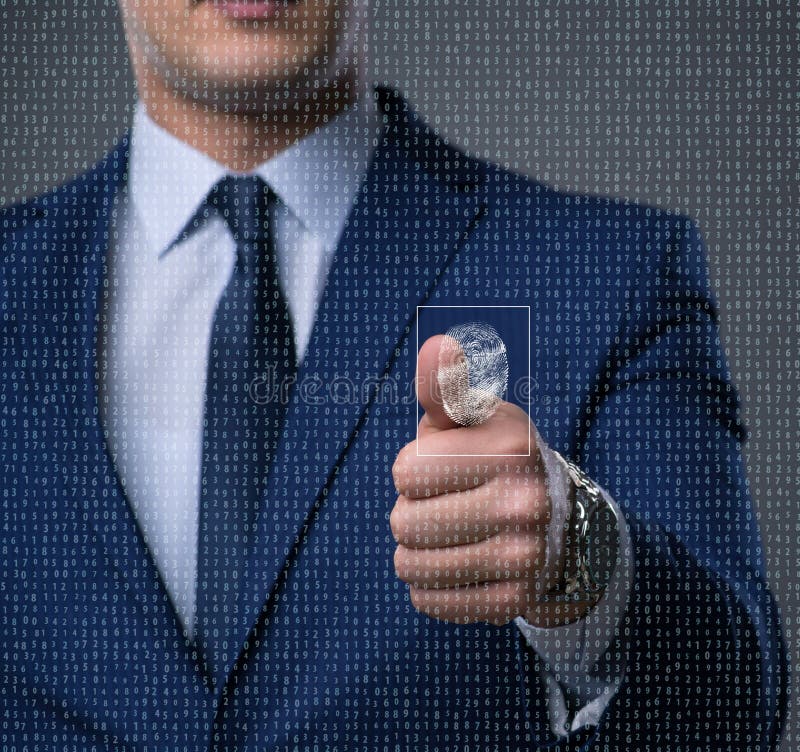 The Biometric Identification Concept with Fingerprints Stock Image ... The Biometric Identification Concept with Fingerprints Stock Image ...