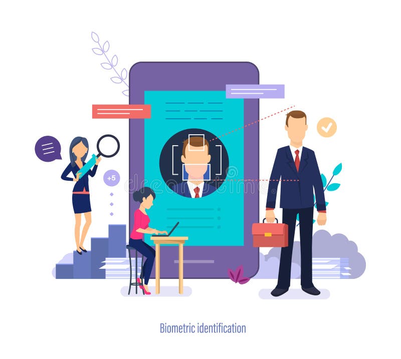 Identification Face Color Line Icon Eye Id Verifying Recognition