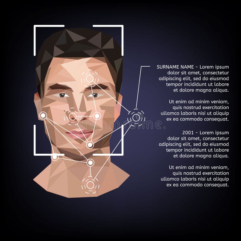 Identification Face Color Line Icon Eye Id Verifying Recognition
