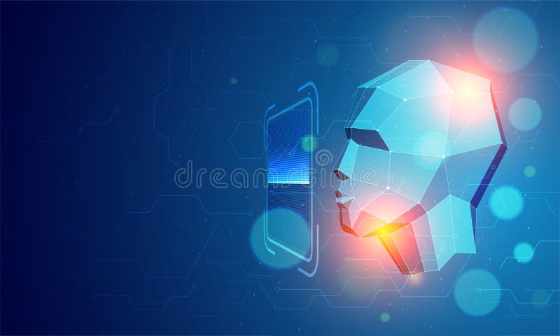 Biometric Identification or Facial Recognition. Stock Illustration ...