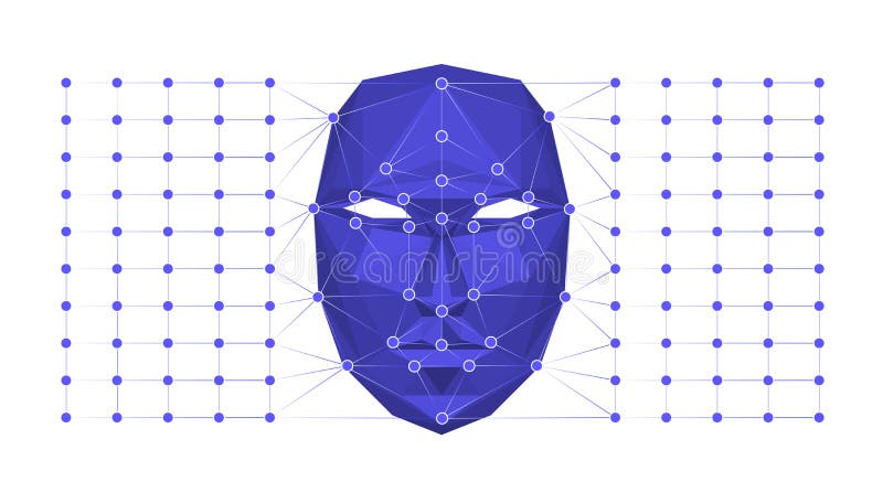 Biometric Facial Recognition without Hair Stock Illustration ... Biometric Facial Recognition without Hair Stock Illustration ...