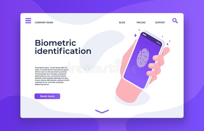 Biometric Identification Finger Print, Security Sensor Biometric Stock ...