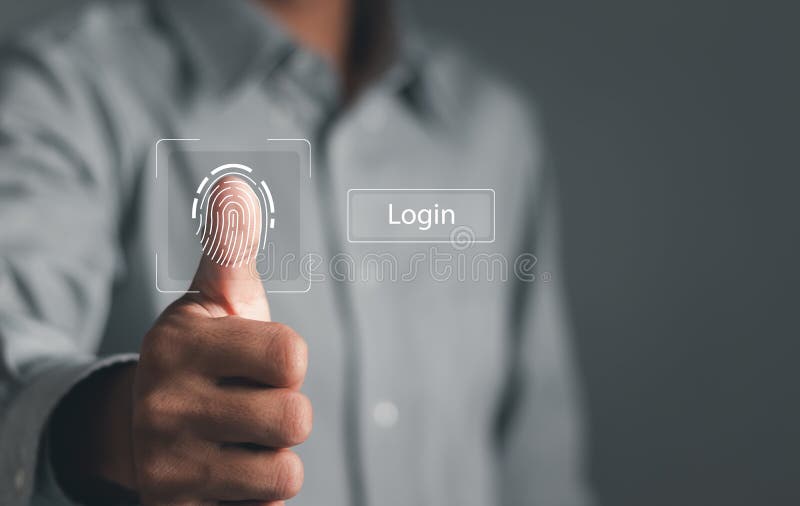 Biometric Identification Fingerprint Scanner. Stock Photo - Image of ...